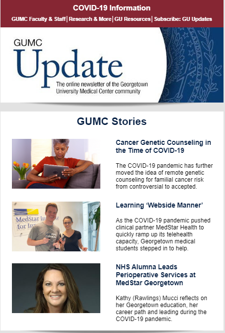 GUMC Update | Georgetown University Medical Center | Georgetown University